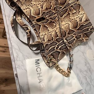 Michael Kors Collection | Bags | Michael Kors Astor Legacy Large Snake ...
